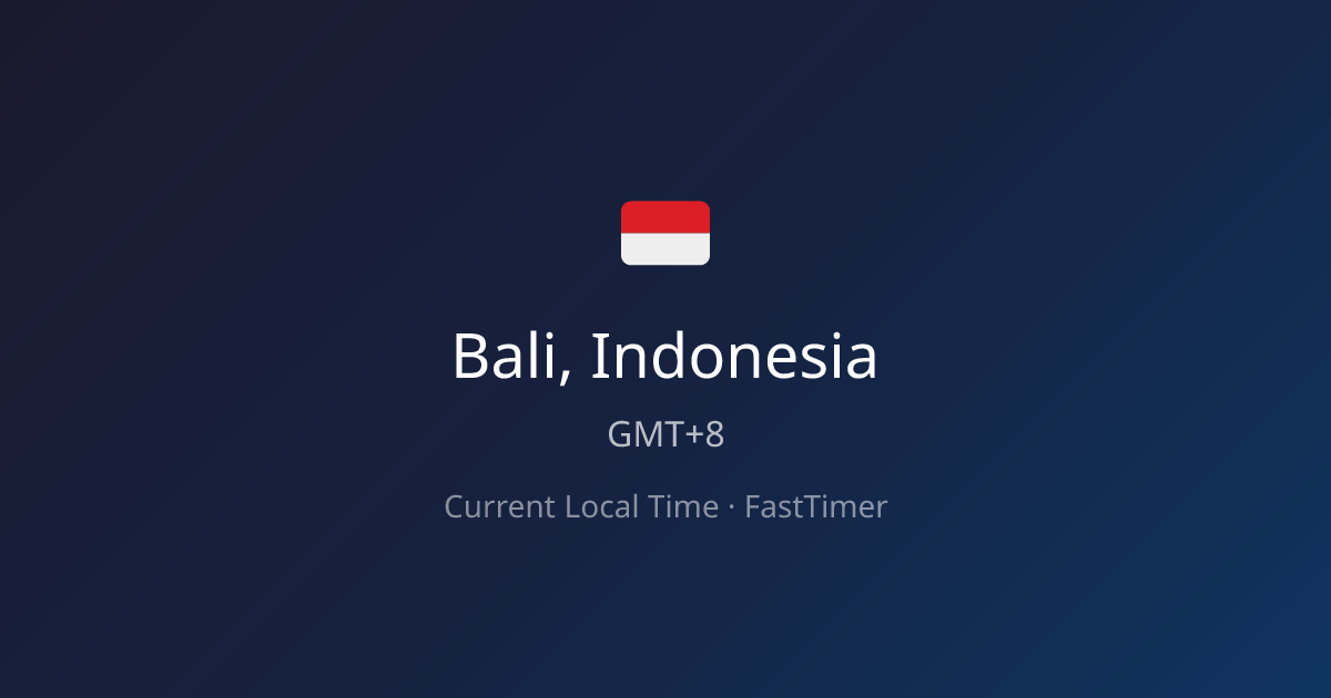 Current Time in Bali, Indonesia – Live Clock | FastTimer